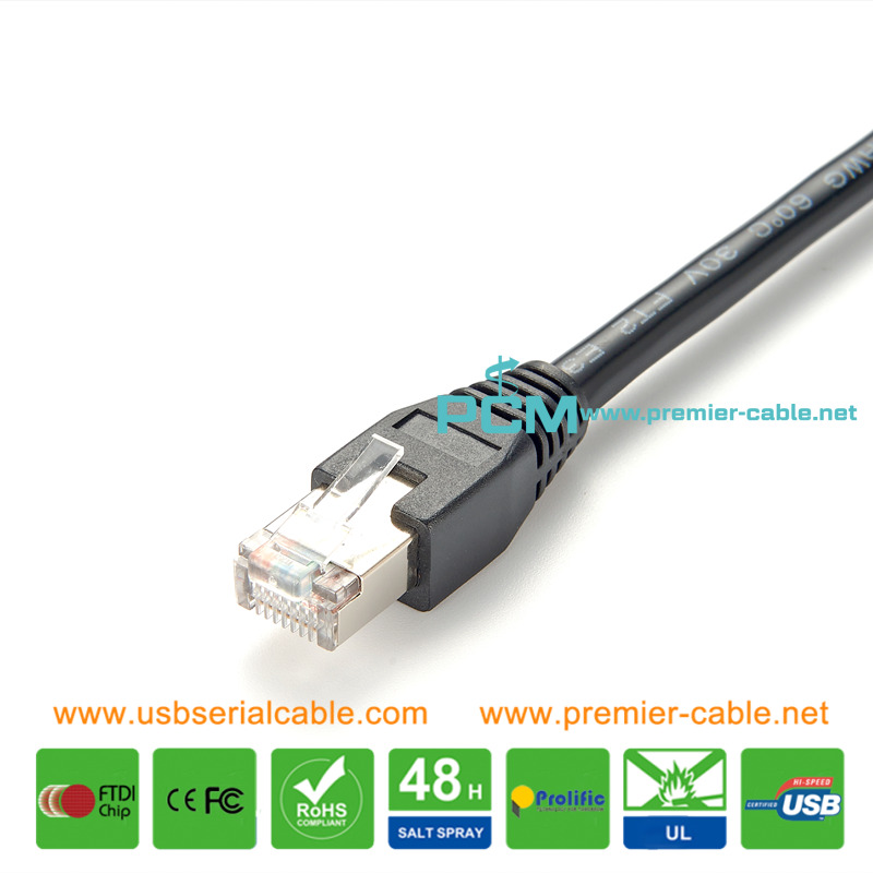 RJ45 Front Screw D-Type Round Panel Cable_www.premier-cable.com
